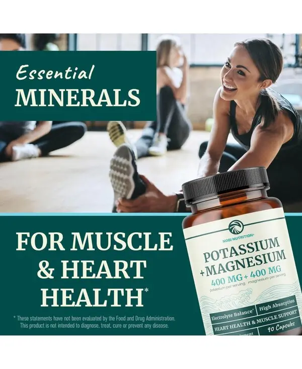 NOBI NUTRITION Potassium Magnesium Capsules