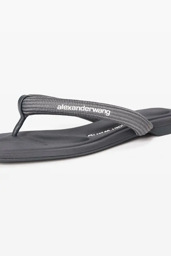 Alexander Wang Jenna Tubular Flat Thong Sandal - Grey