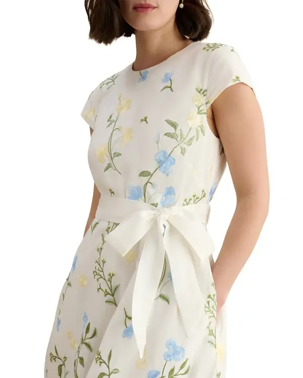 HOBBS LONDON Linda Embroidered Floral Midi Dress