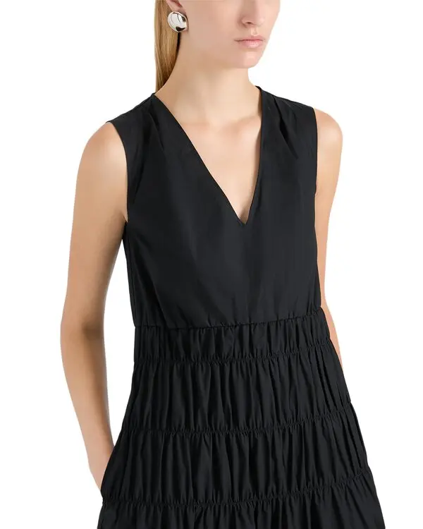 Proenza Schouler White Label Loren Poplin Dress - Black