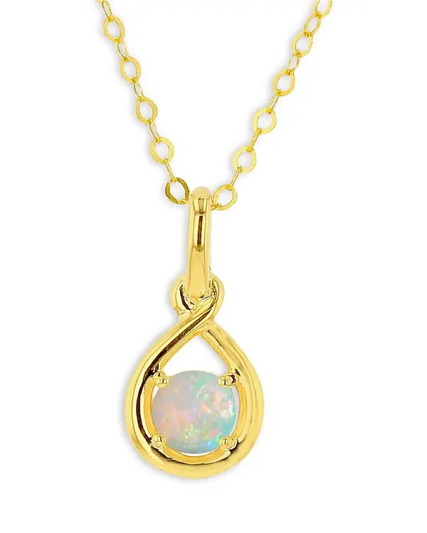 MOON & MEADOW 10k Yellow Oval Opal Pendant Necklace - Gold
