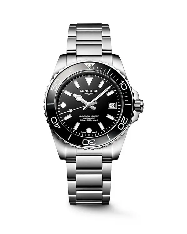 LONGINES Hydroconquest Automatic Watch - Silver/black