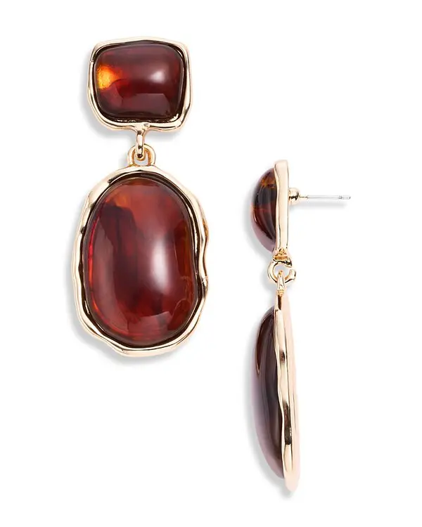 Aqua Dangle Earrings - Tortoise