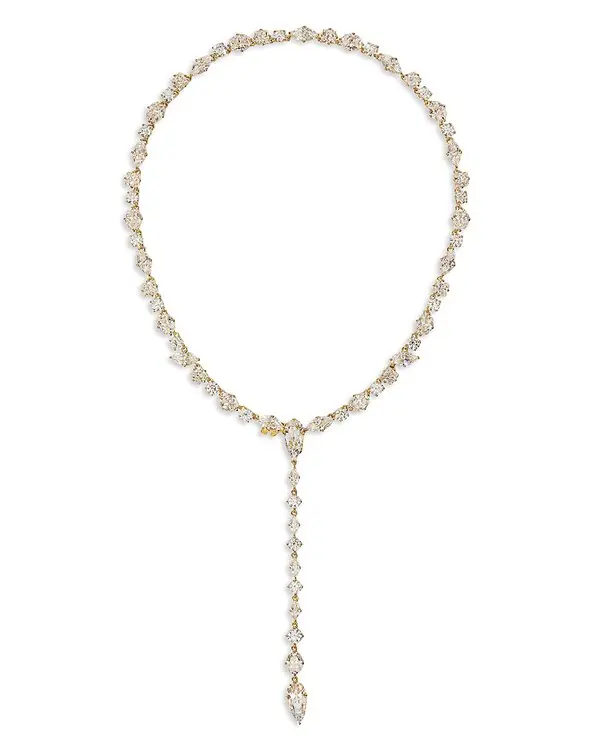 Nadri Riviera Convertible Cubic Zirconia Lariat Necklace - Gold