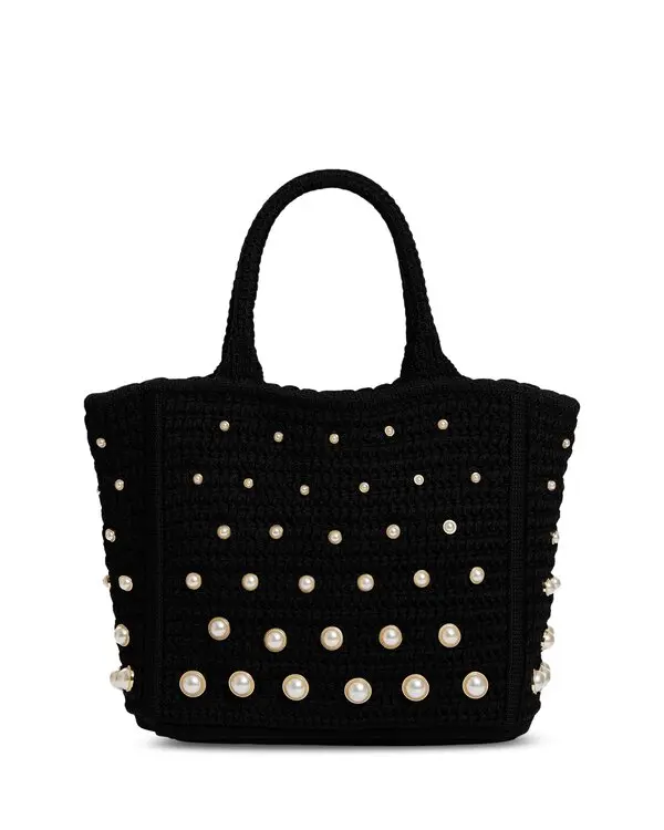 Sandro Eulalia Crochet Tote - Black