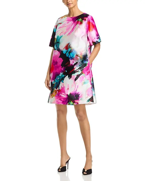 Caroline Rose Floral Print Sheath Dress