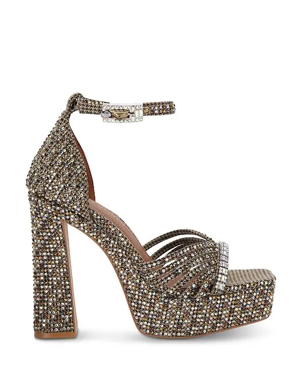 Kurt Geiger Embellished Platform Sandals - Open Beige