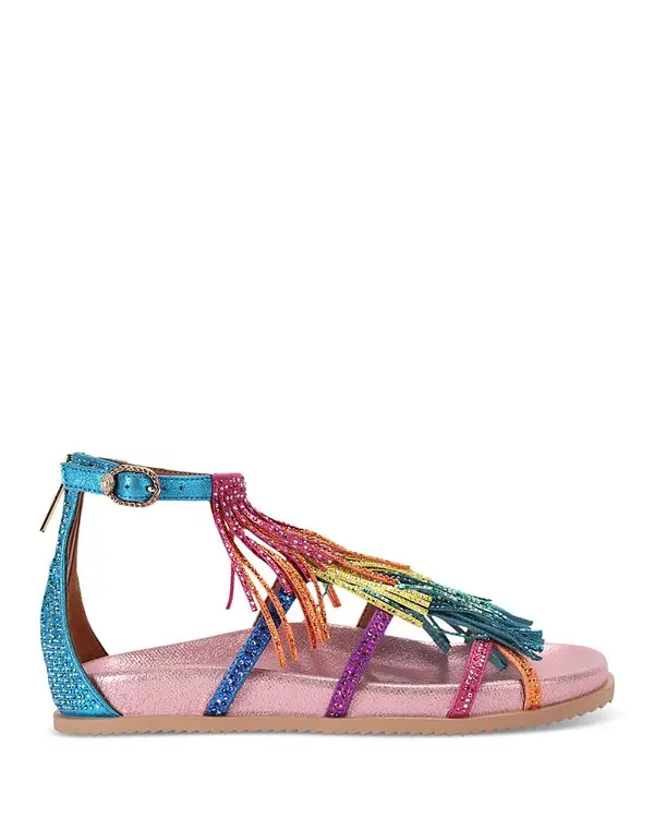 Kurt Geiger Fringe Flat Sandals - Open Misc