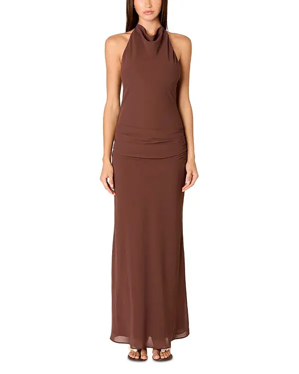 NIA Giulia Sleeveless High Neck Maxi Dress