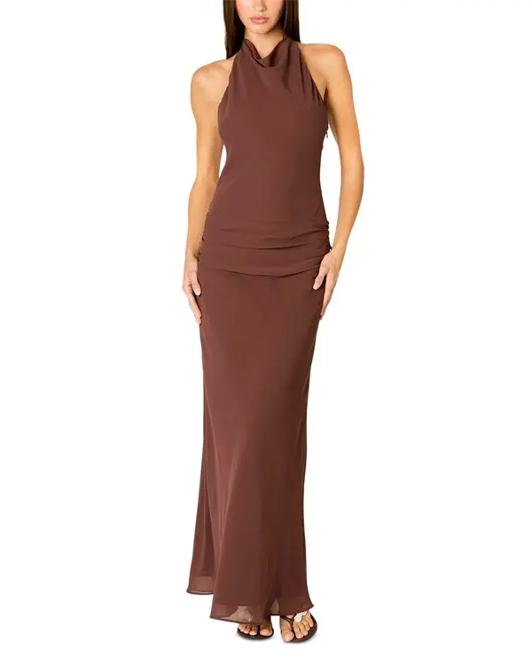 NIA Giulia Sleeveless High Neck Maxi Dress