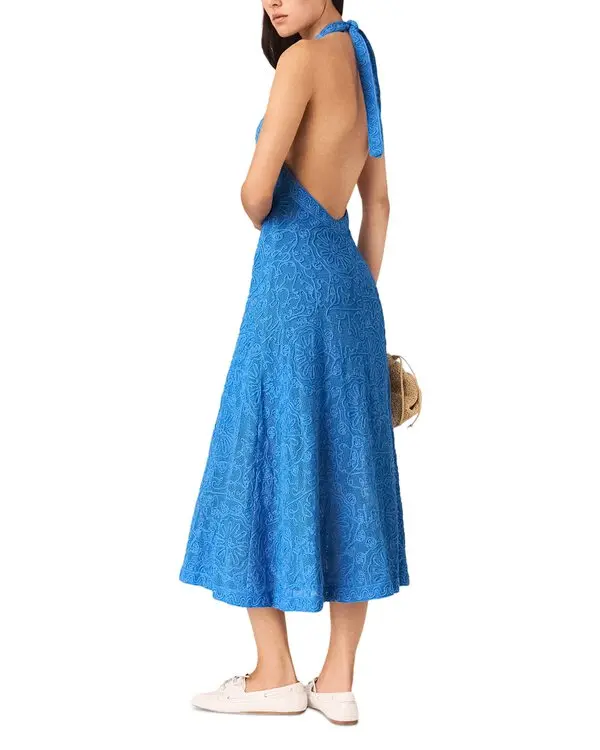 Maje Raros Guipure Lace Halterneck Dress