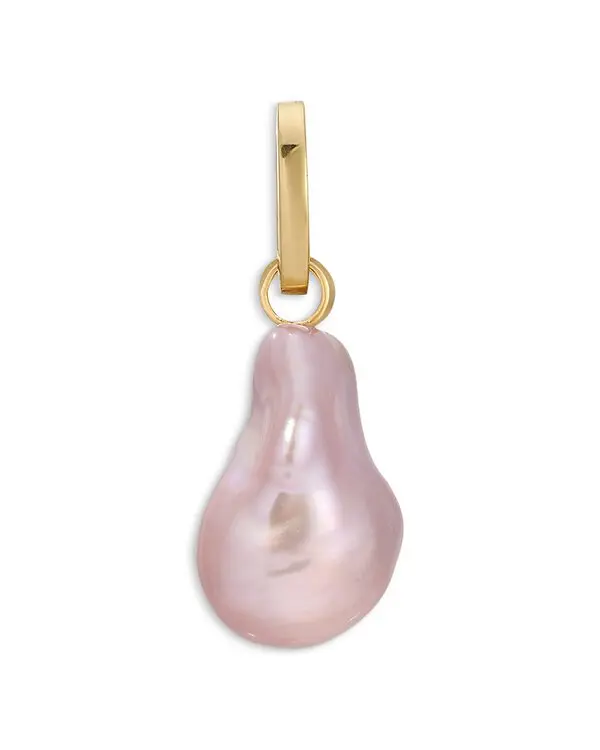 Adina Reyter 14k Yellow Pink Baroque Freshwater Pearl Hinged Charm Pendant - Gold