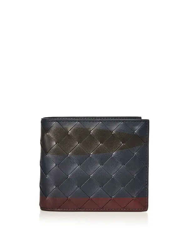 Bottega Veneta Intrecciato Leather Bifold Wallet - Cobalt