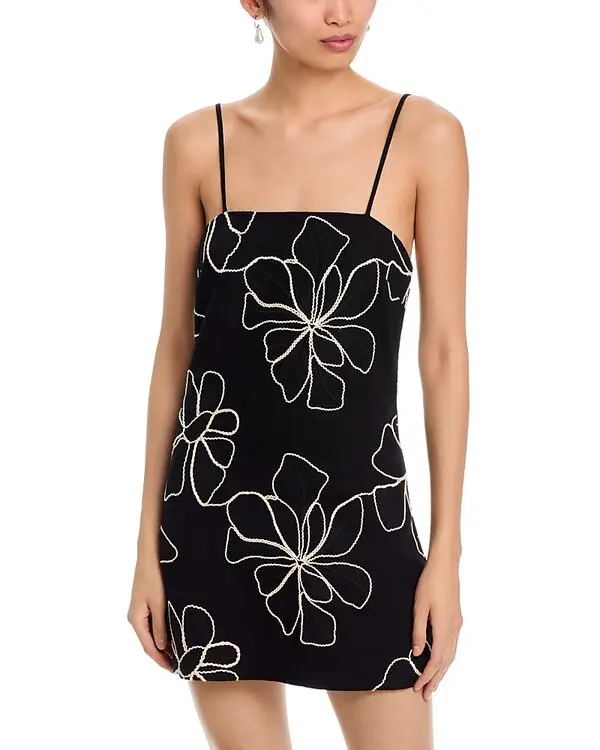 Moon River Spaghetti Strap Floral Mini Dress