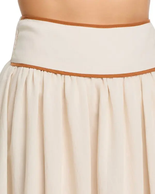 Moon River Floral Print Midi Skirt