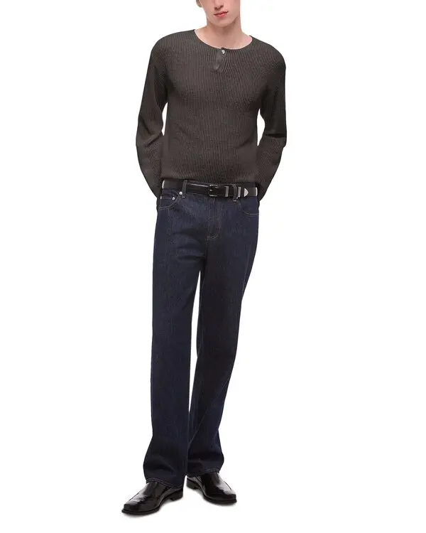 Helmut Lang Textured Henley - Black
