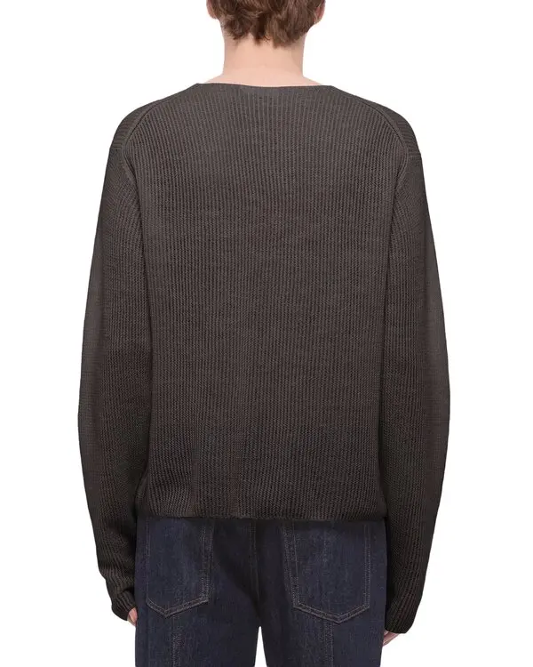 Helmut Lang Textured Henley - Black