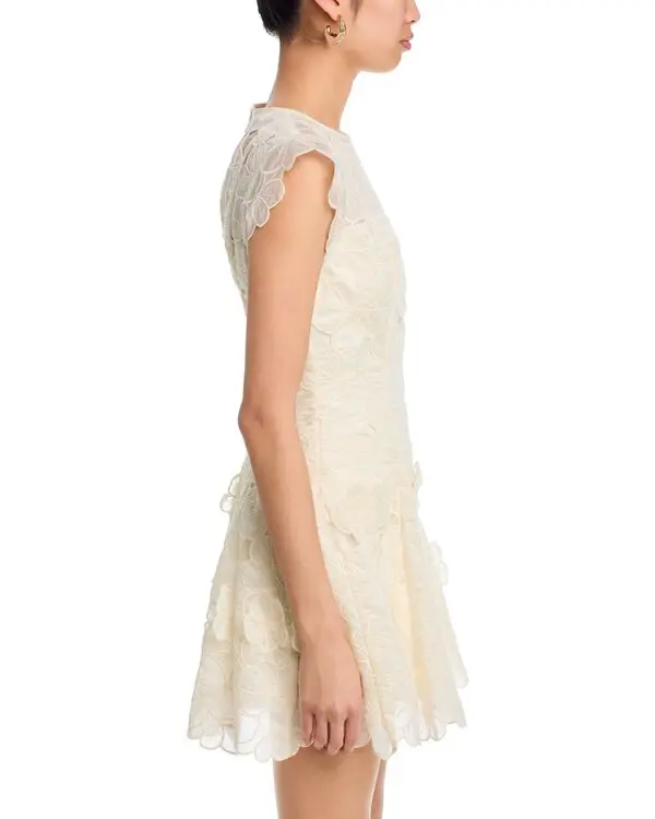 MILLY Myla Embroidered Mini Dress