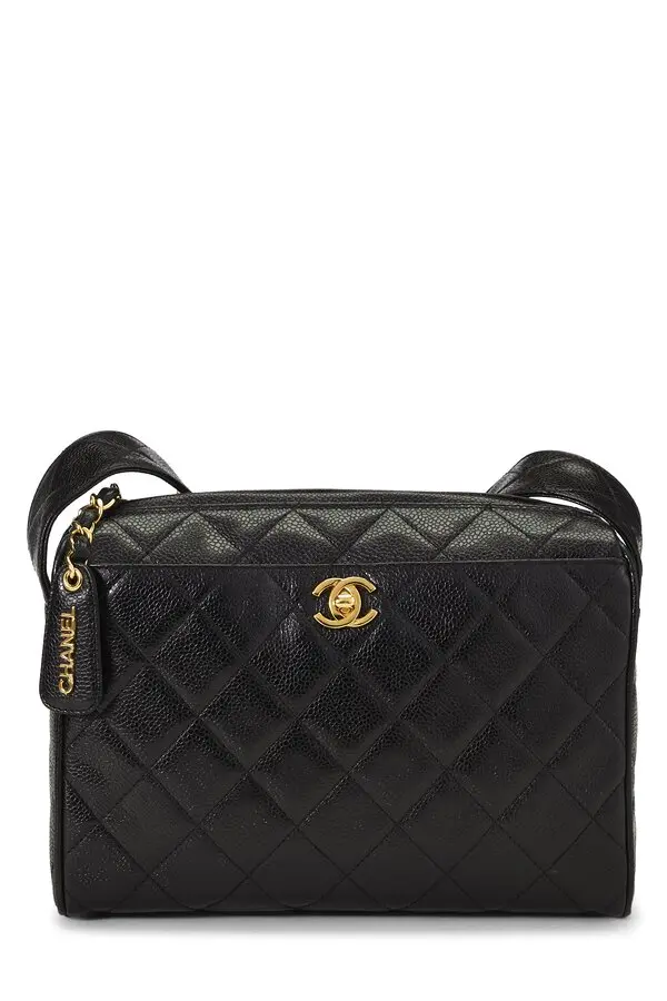 Chanel Quilted Caviar Shoulder Bag - Black