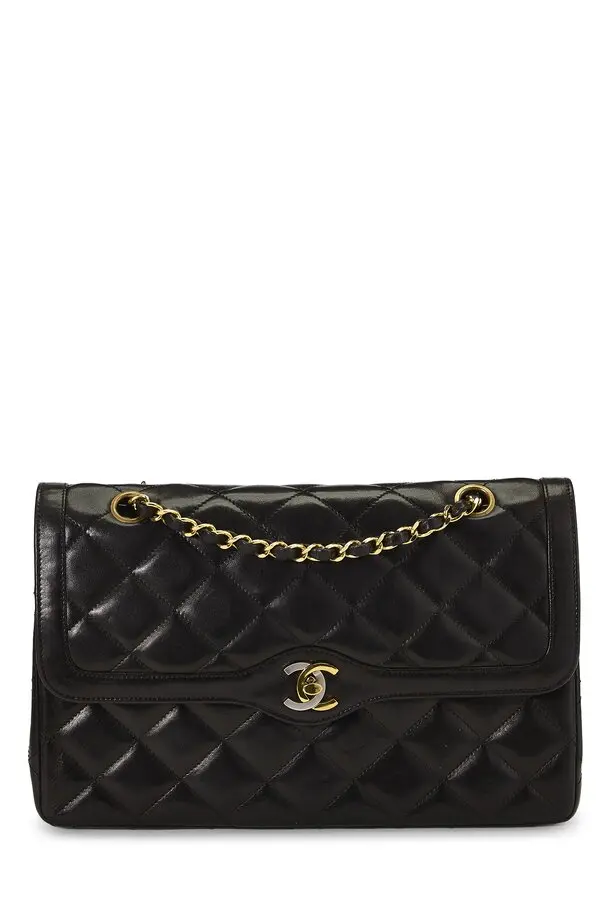 Chanel Quilted Lambskin Paris Limited Double Flap Shoulder Bag