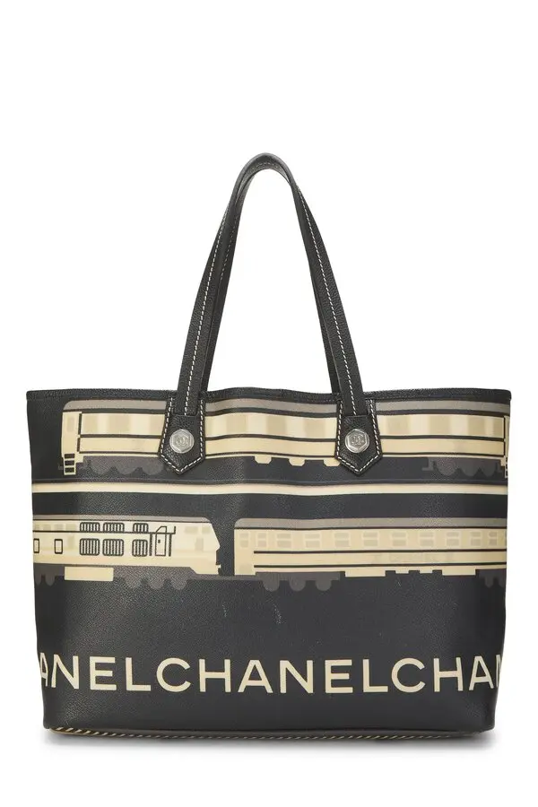 Chanel Coated Canvas Le Train Tote Bag
