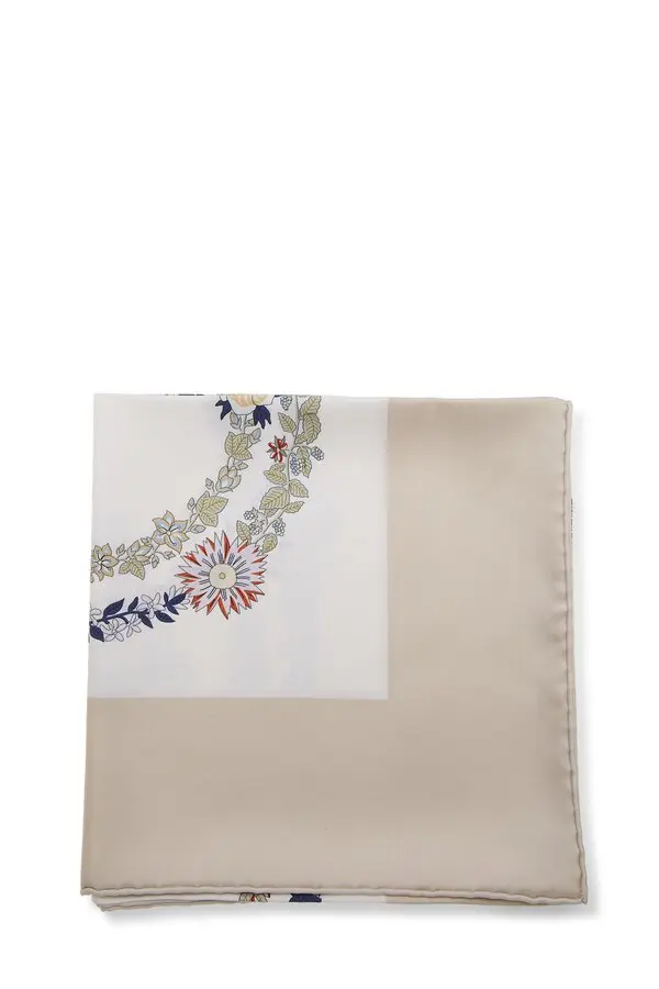 Hermès Multicolor 'brides De Gala En Fleurs' Silk Scarf 90