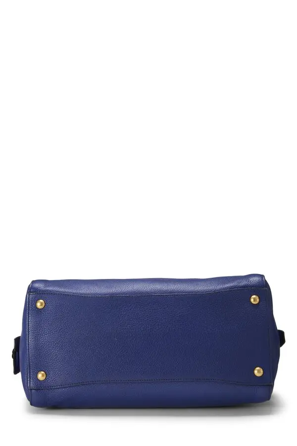 Prada Vitello Daino Convertible Handbag - Blue