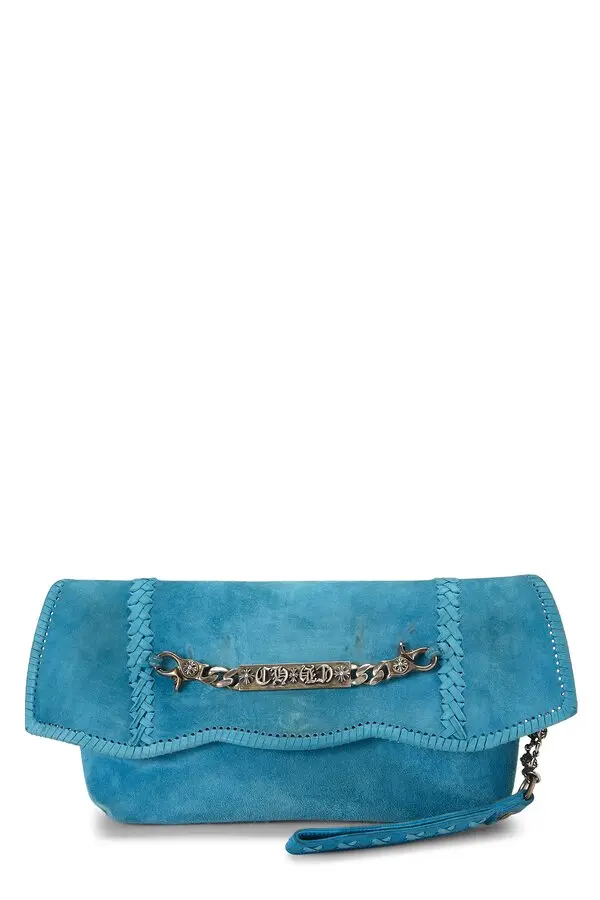 Chrome Hearts Suede Wristlet With Sterling Silver Hardware