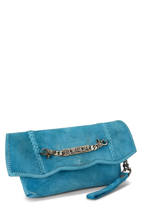 Chrome Hearts Suede Wristlet With Sterling Silver Hardware