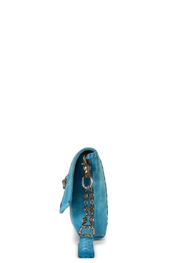 Chrome Hearts Suede Wristlet With Sterling Silver Hardware