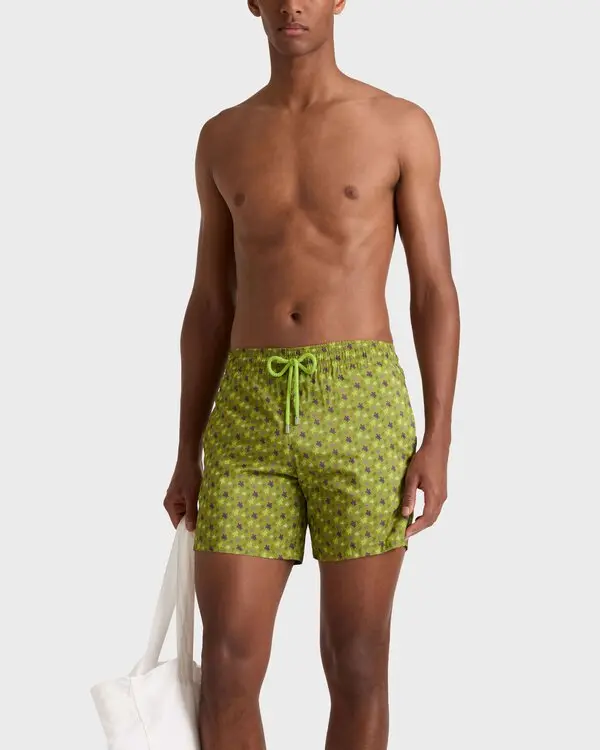 Vilebrequin Micro Ronde Des Tortues Ultralight Swim Shorts - Green