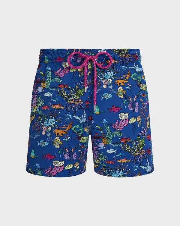Vilebrequin Stretch Short Swim Trunks Aquarium - Blue