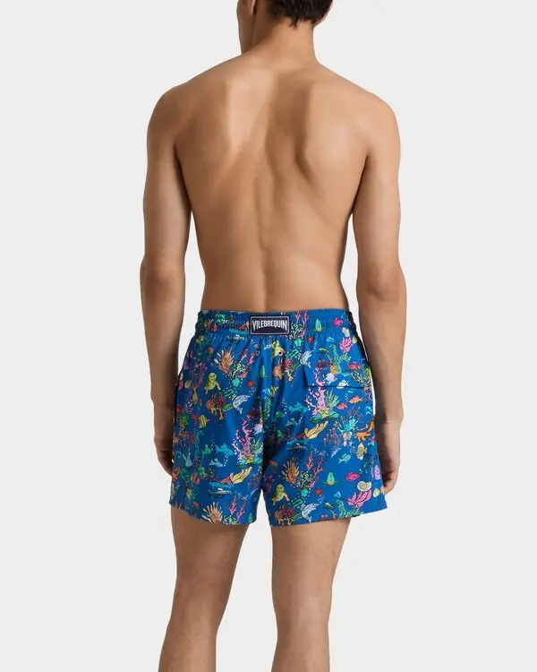 Vilebrequin Stretch Short Swim Trunks Aquarium - Blue