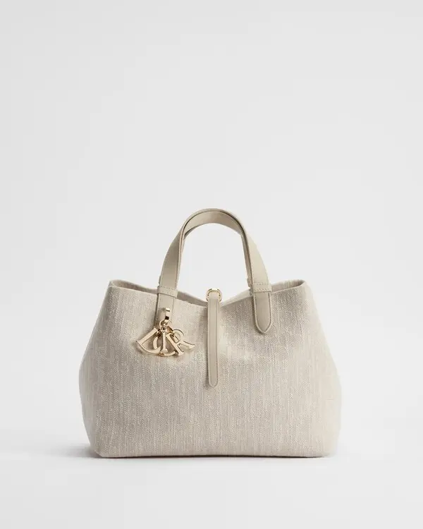 Dior Medium Toujours Bag - Beige Dior Oblique Washed Jacquard