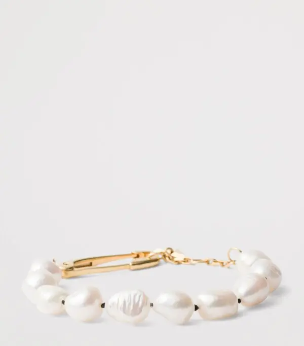 Prada Pearl Safety Pin Bracelet