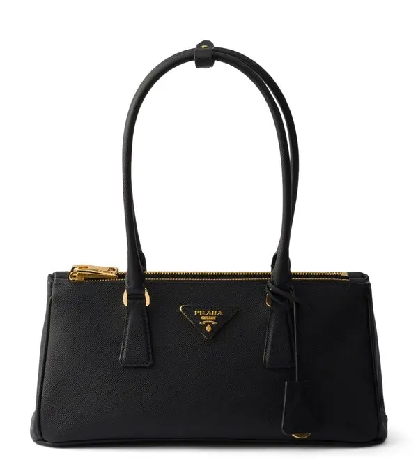 Prada Medium Leather Galleria Top-handle Bag - Black