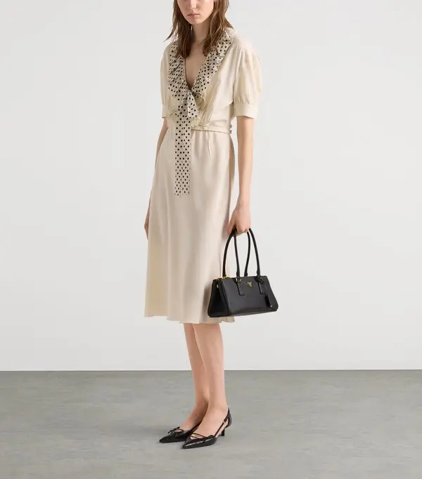 Prada Medium Leather Galleria Top-handle Bag - Black