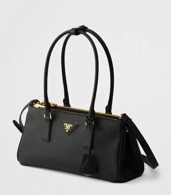Prada Medium Leather Galleria Top-handle Bag - Black
