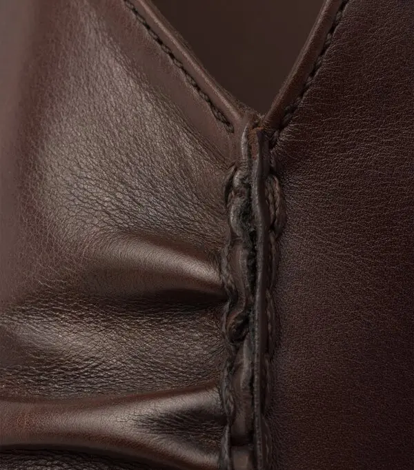 Prada Gathered Leather Mules