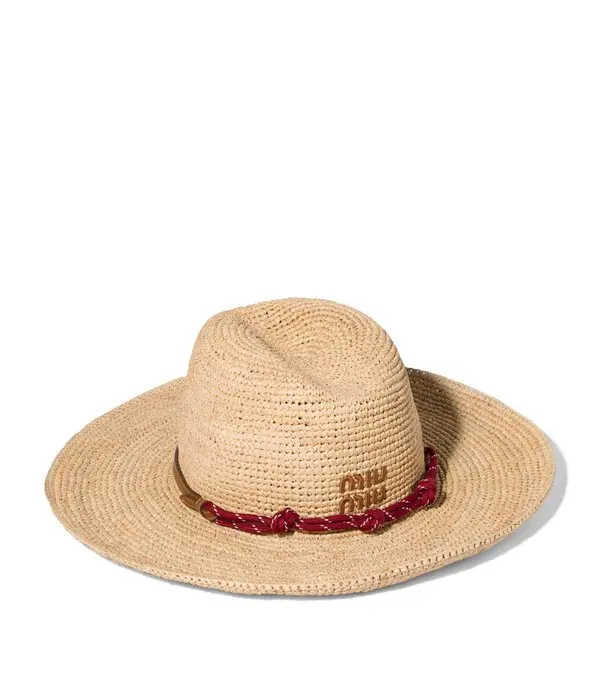 Miu Miu Raffia Wide-brim Hat