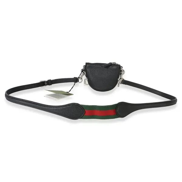 Gucci Pebbled Calfskin B Shoulder Pouch