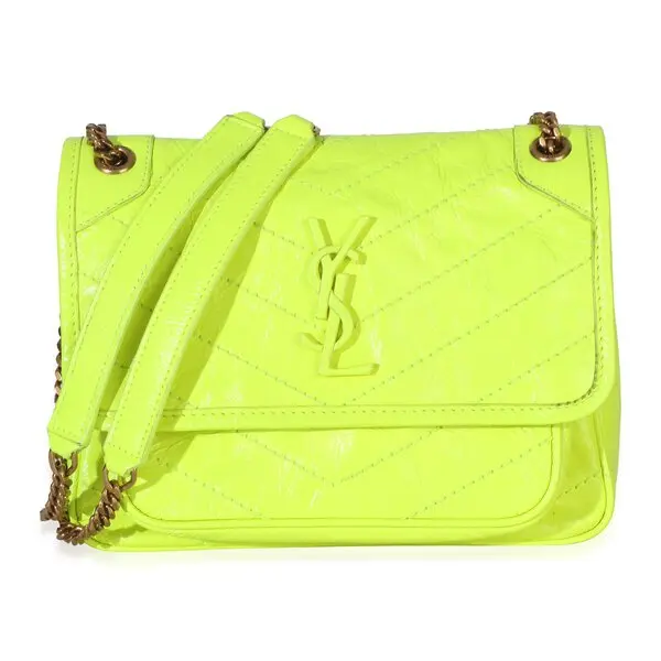 Saint Laurent Baby Niki Chain Satchel - Yellow