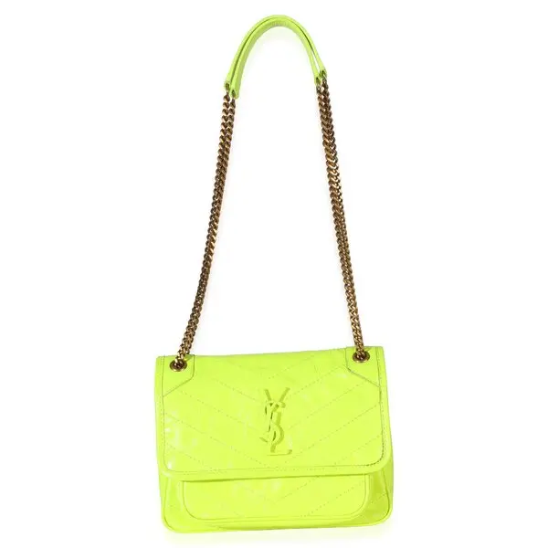 Saint Laurent Baby Niki Chain Satchel - Yellow
