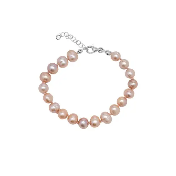 SPERO LONDON Natural Freshwater Pearl Strand Bracelet - Purple