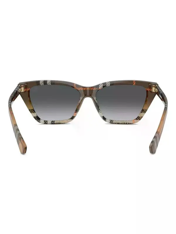 Burberry Check Pattern Cat Eye Sunglasses