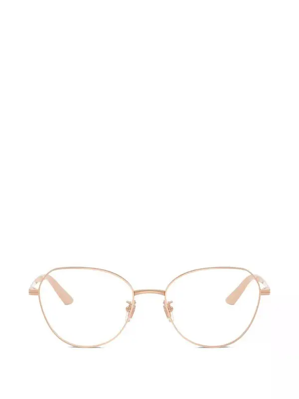 Versace Oval Frame Eyeglasses - Pink