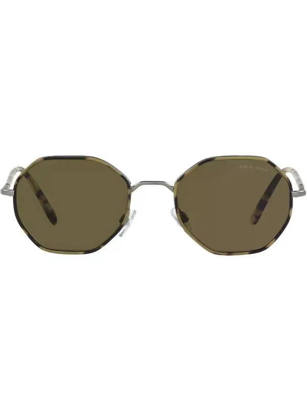 Giorgio Armani Hexagon-shaped Sunglasses - Grey