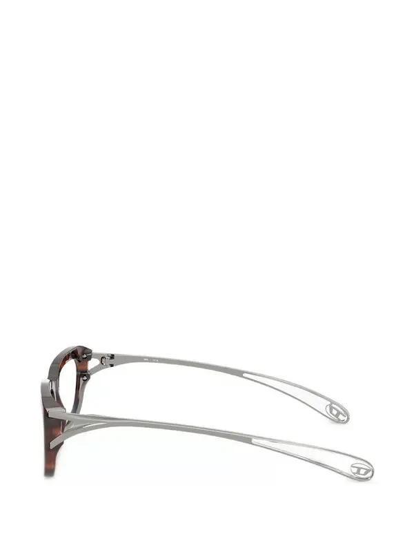 DIESEL® Tortoiseshell-effect Rectangle-frame Glasses