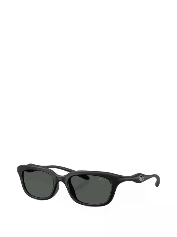 DIESEL® Rectangle Frame Sunglasses With Logo Plaque