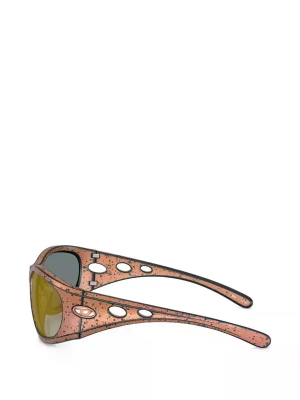 DIESEL® Cut-out Rectangle-frame Sunglasses